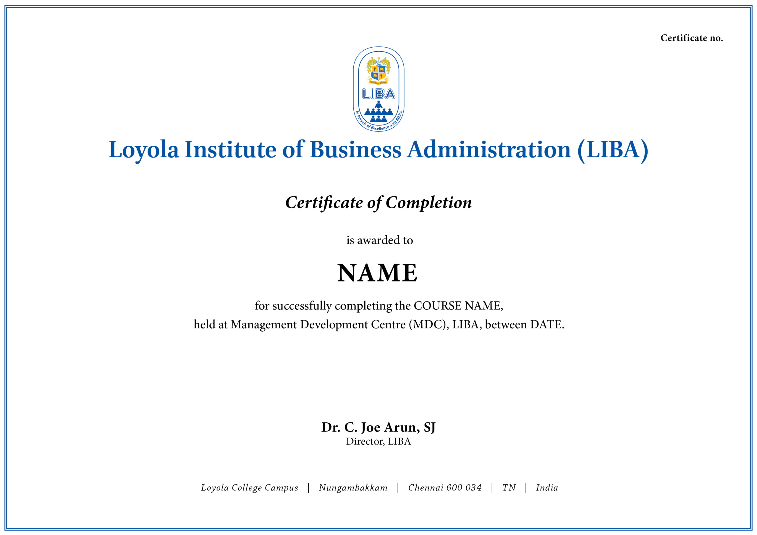 Lean Six Sigma Loyola Institute Of Business Administration